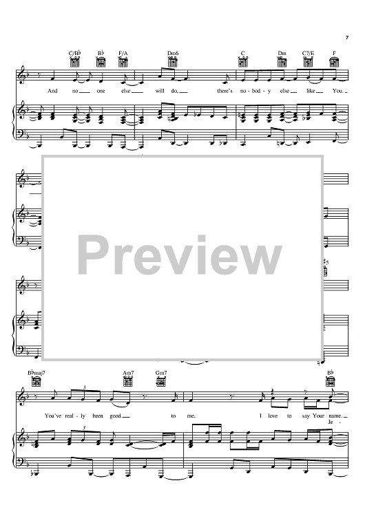 Nobody Else Like You" Sheet Music by Andrae Crouch for Piano/Vocal ...