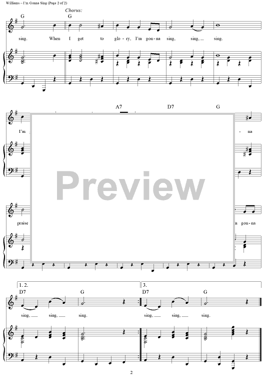 I'm Gonna Sing" Sheet Music by Hank Williams for Piano/Vocal/Chords ...