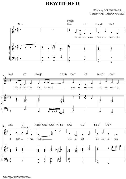 Bewitched, Bothered and Bewildered" Sheet Music by Ella Fitzgerald for ...