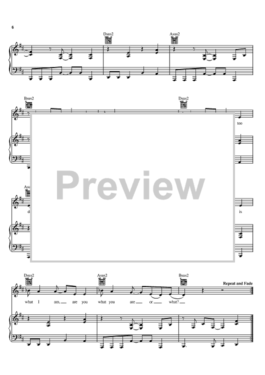 What I Am" Sheet Music by Edie Brickell for Piano/Vocal/Chords - Sheet ...