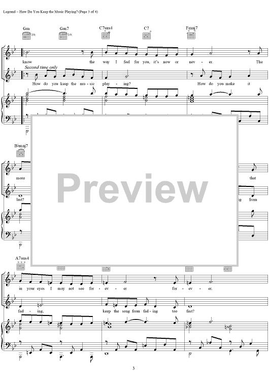 How Do You Keep the Music Playing?" Sheet Music for Piano/Vocal/Chords ...