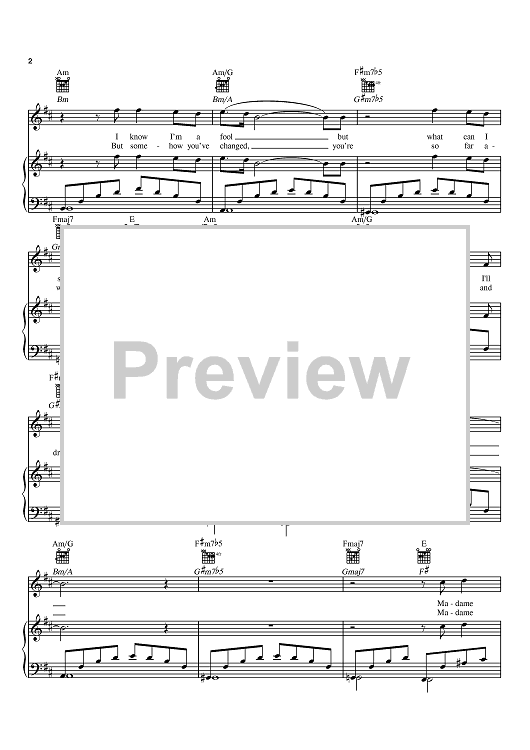 Suite Madame Blue" Sheet Music by Styx for Piano/Vocal/Chords - Sheet ...